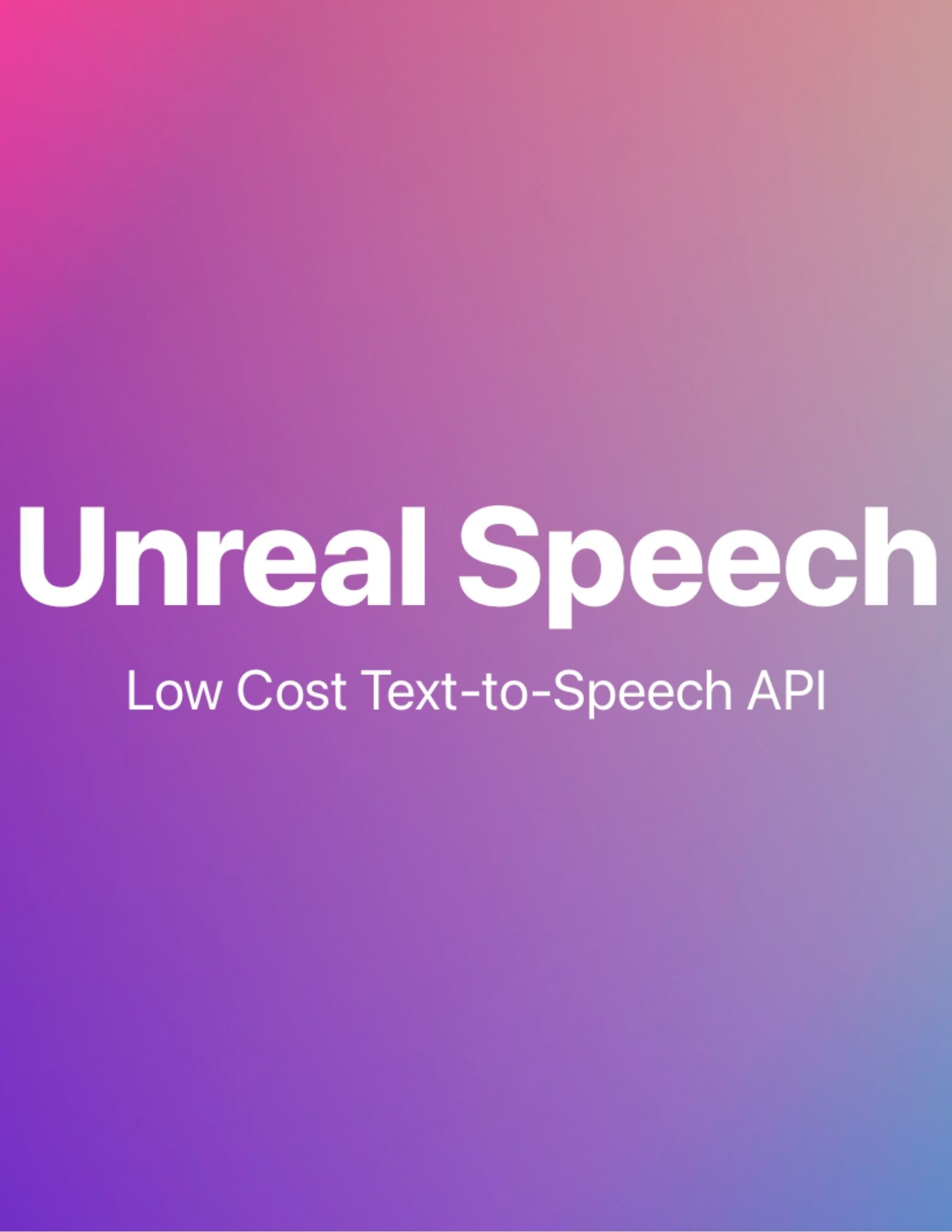 Unreal Speech ai tool for Audio